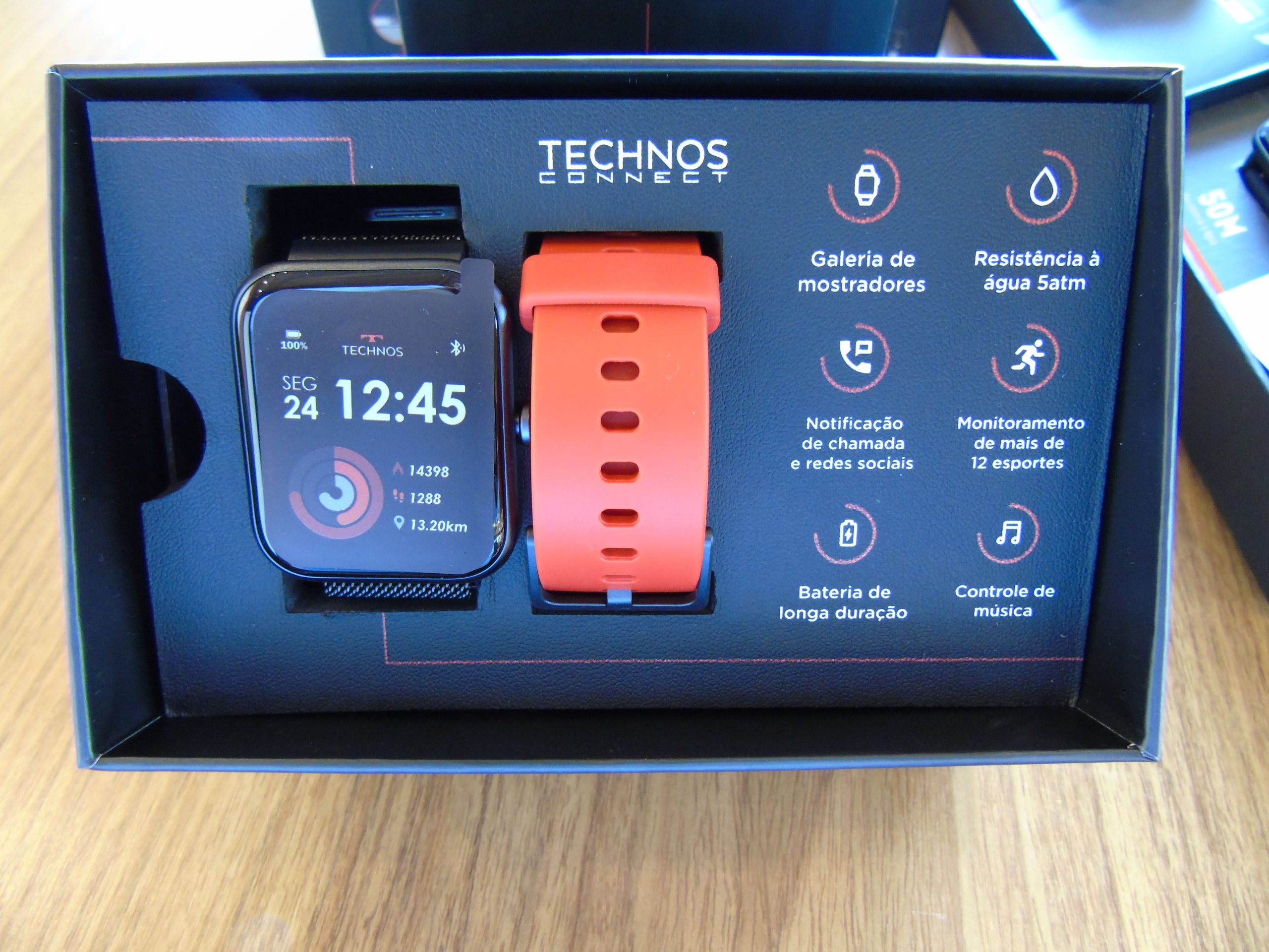 Smartwatch Technos Connect MAX P&V - Óticas Visão